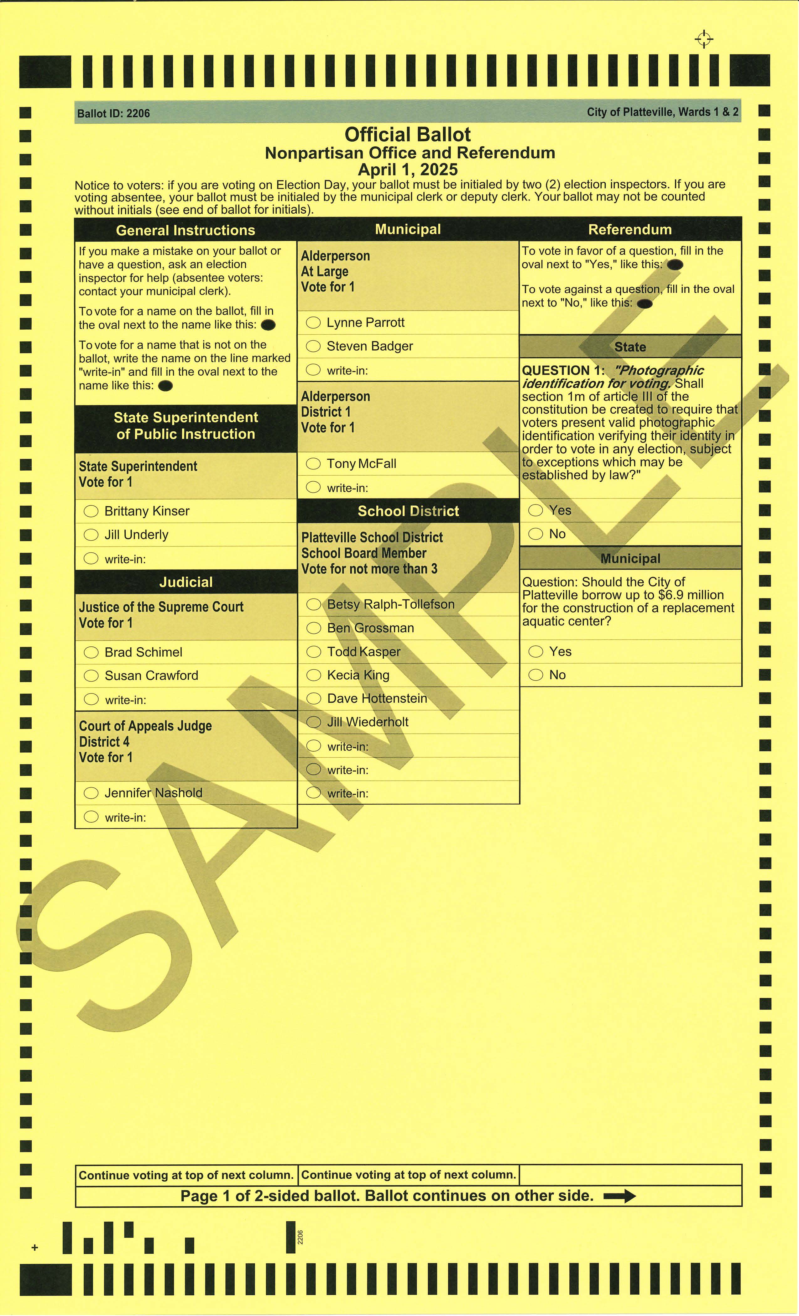 Elections | Platteville Wisconsin
