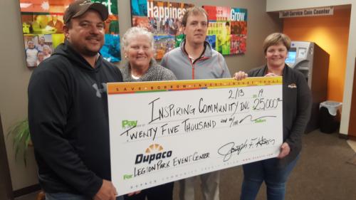Dupaco $25,000 takes Legion Park Event Center Fundraising Well Over ...